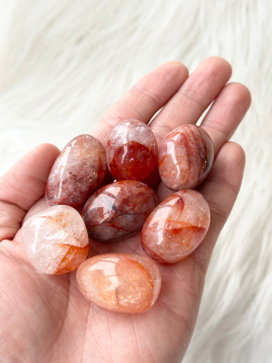 Fire Quartz tumbled – GURU CRYSTALS