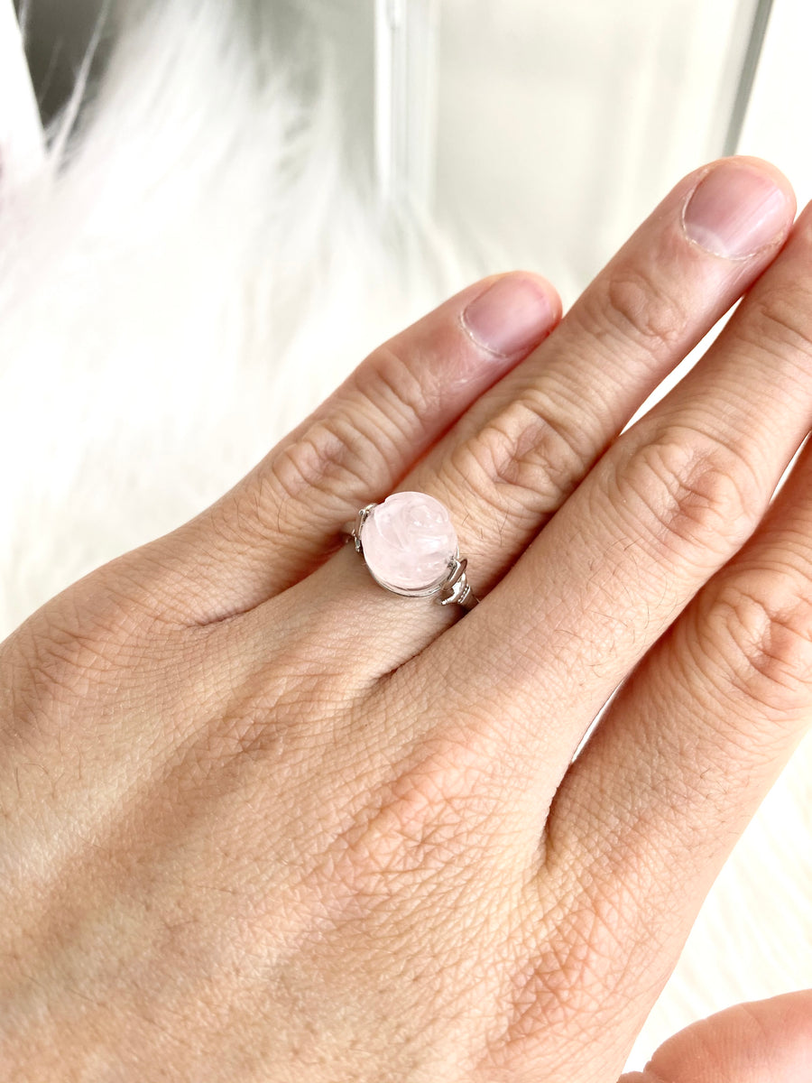 Rose Quartz Ring – GURU CRYSTALS